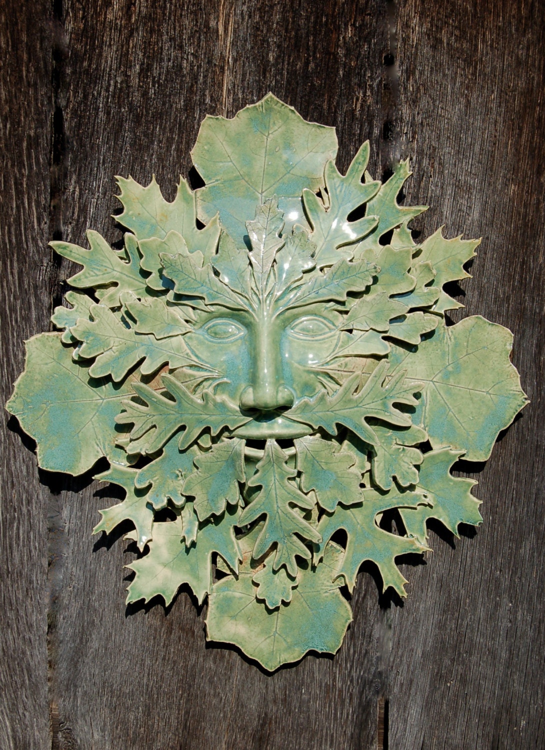 Green man stoneware clay Sacred Oak indoor