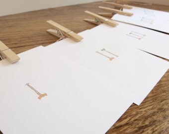 Hand Drawn Arrow Flash Card Number Set 1-10