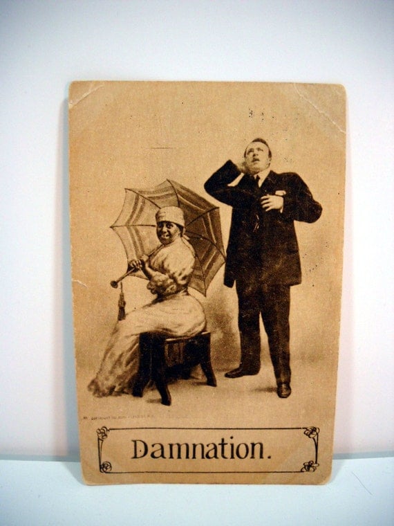 Victorian Flirtation Card