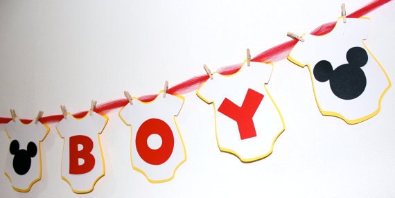 Mickey Mouse Baby Shower Banner