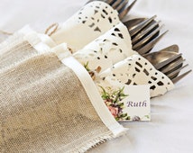 Unique silverware wraps related items | Etsy