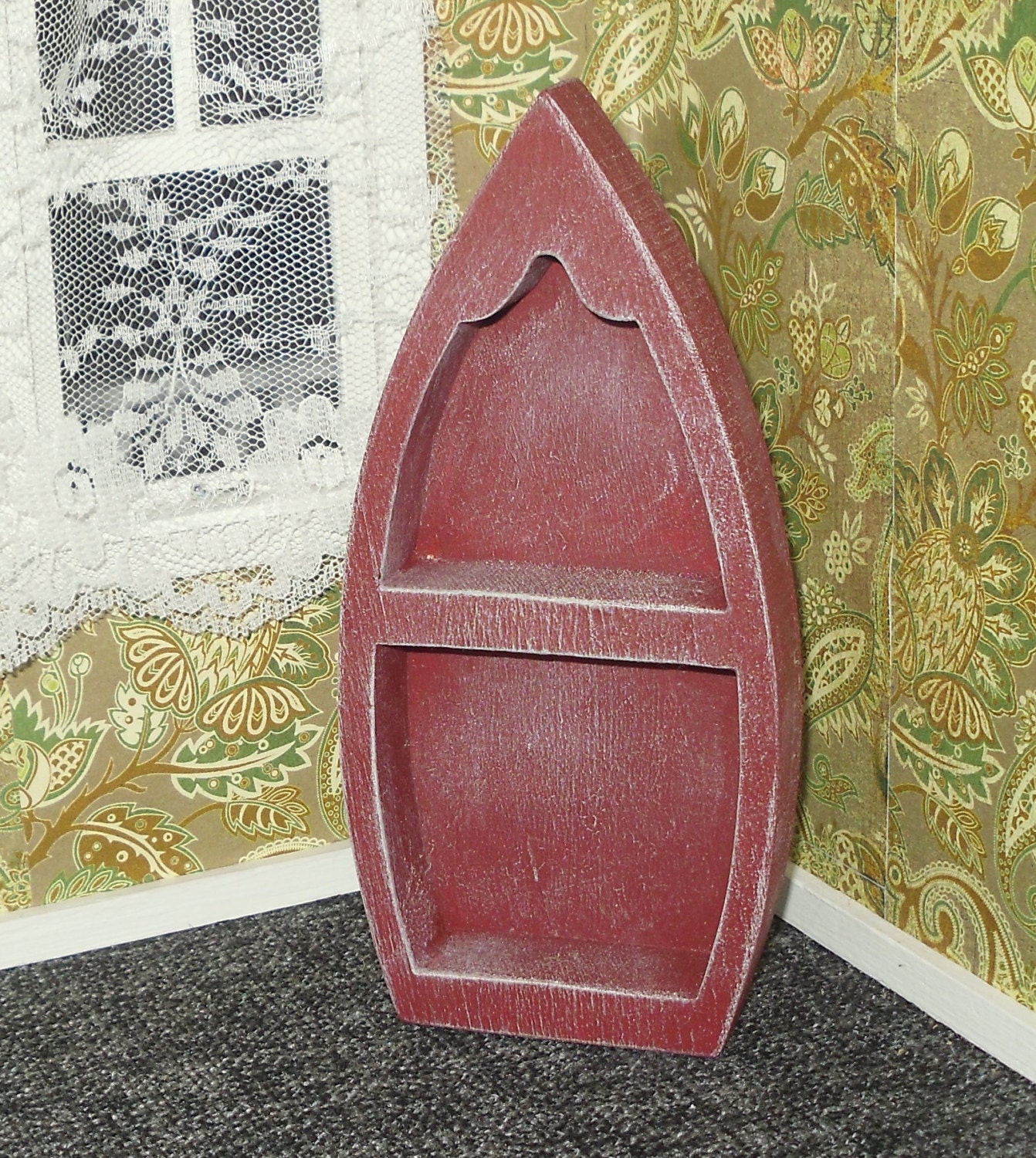 Miniature dollhouse vintage wooden boat shelving unit – Haute Juice