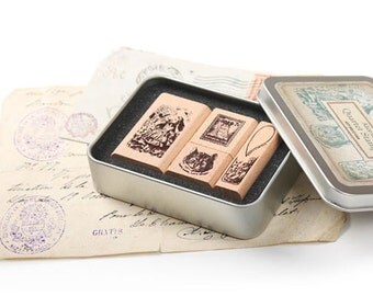 Love Stamp Set Rubber Stamp Diary Stamp Deco Stamp by mieryaw