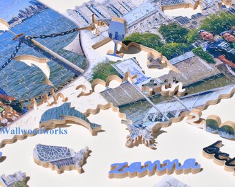 30 Piece Wood Jigsaw Puzzle 5 x 7 Photo Jigsaw by WallWoodworks