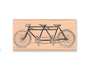 Tandem bike stamp | Etsy