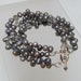 Pewter Freshwater Pearls 4 Strand Bracelet