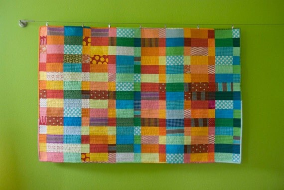 Strips and Bricks Quilt Pattern by stitchindye on Etsy