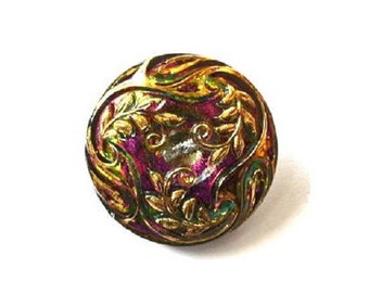 15 Vintage glass buttons can be use as a bead pink color