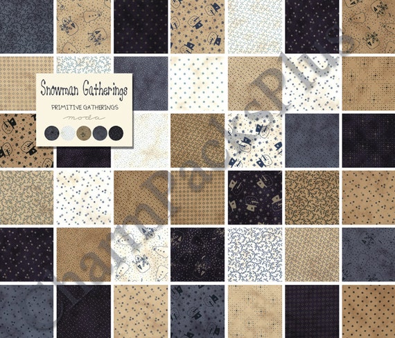 SNOWMAN GATHERINGS by Primitive Gatherings Moda Fabric Charm