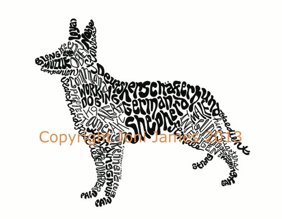 Caligrama de un perro - Imagui
