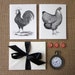 Chicken Tags Round Paper Gift Tags Set of 10