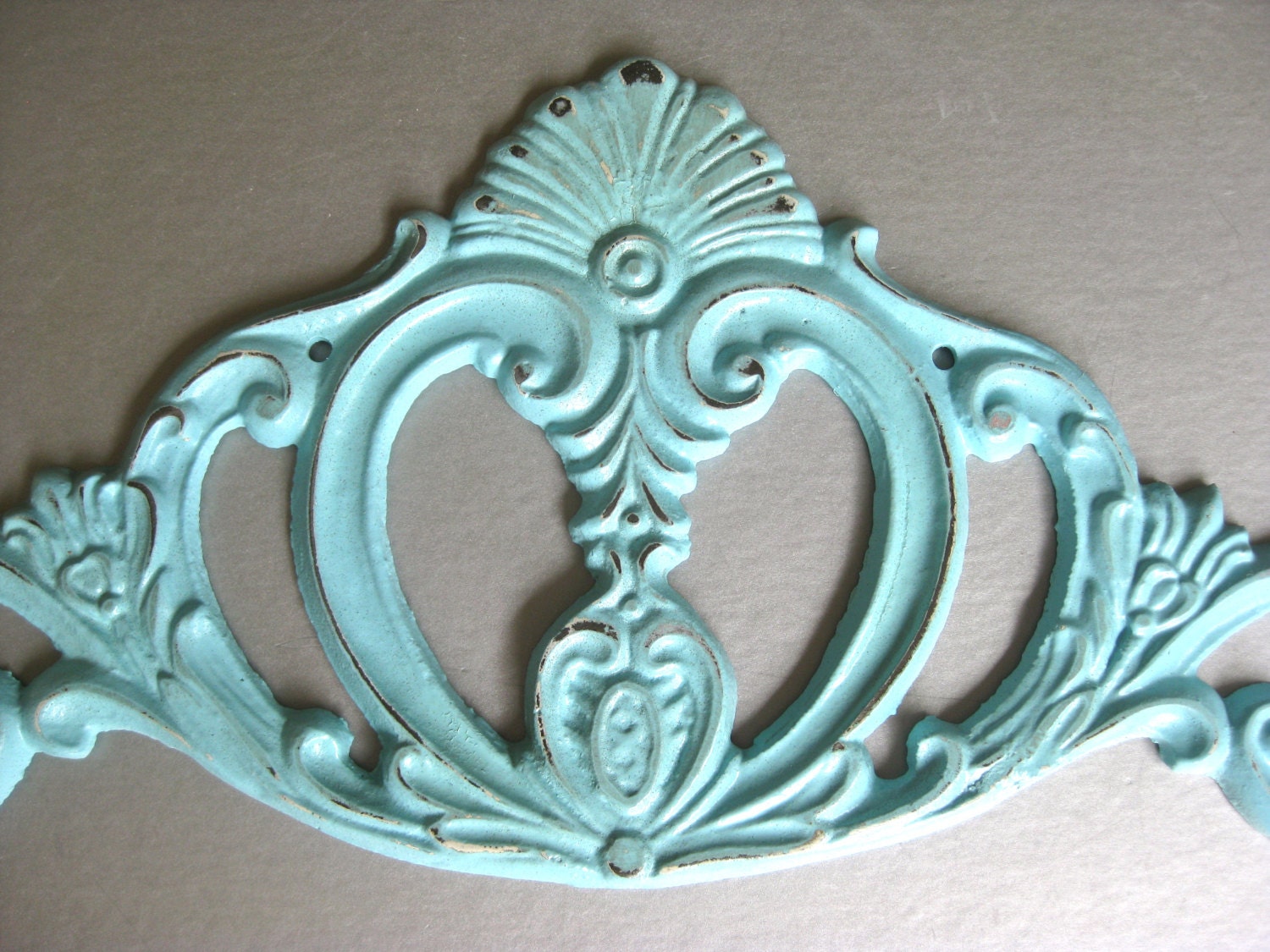 Aqua Blue Scroll Wall Decor Shell Design Beach Decor