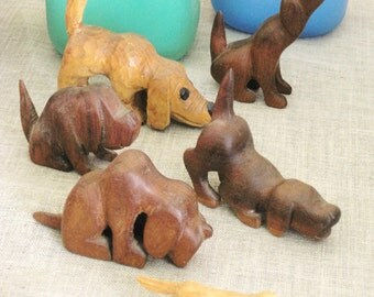 Unique dog wood carving related items | Etsy