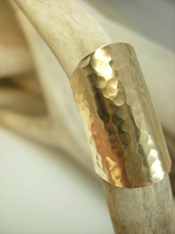 Gold Hammered Ring