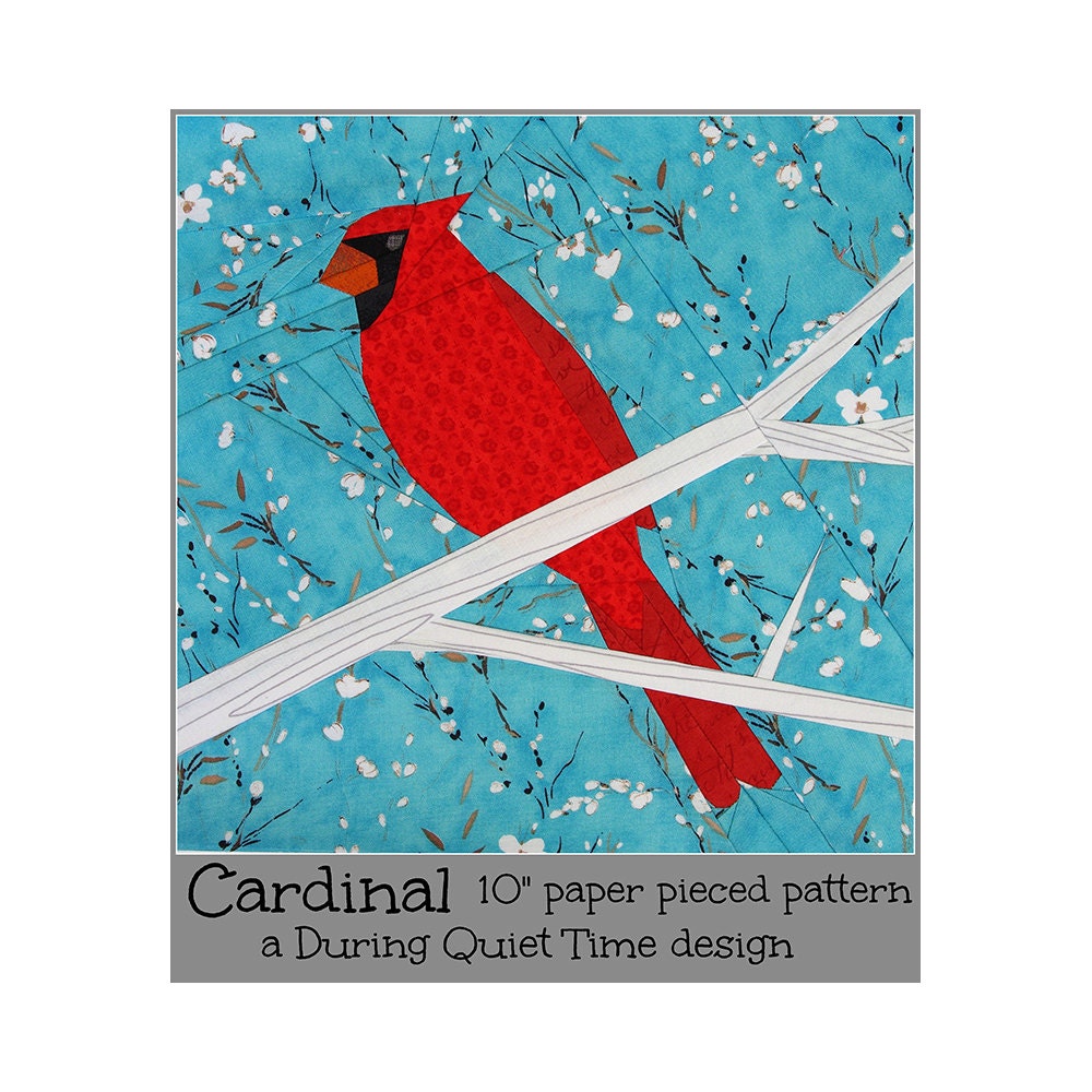 Cardinal Paper Pieced Pattern