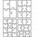 Jigsaw Puzzle Template PDF and Clipart SET: 300 dpi School