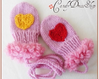 Pink mittens | Etsy