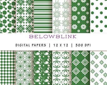 Quatrefoil Digital Paper Pack Scrapbook Papers 24 by BelowBlink