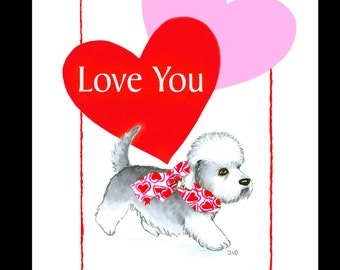 Beagle Valentine Card