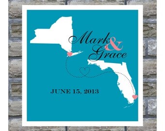 Personalized map | Etsy