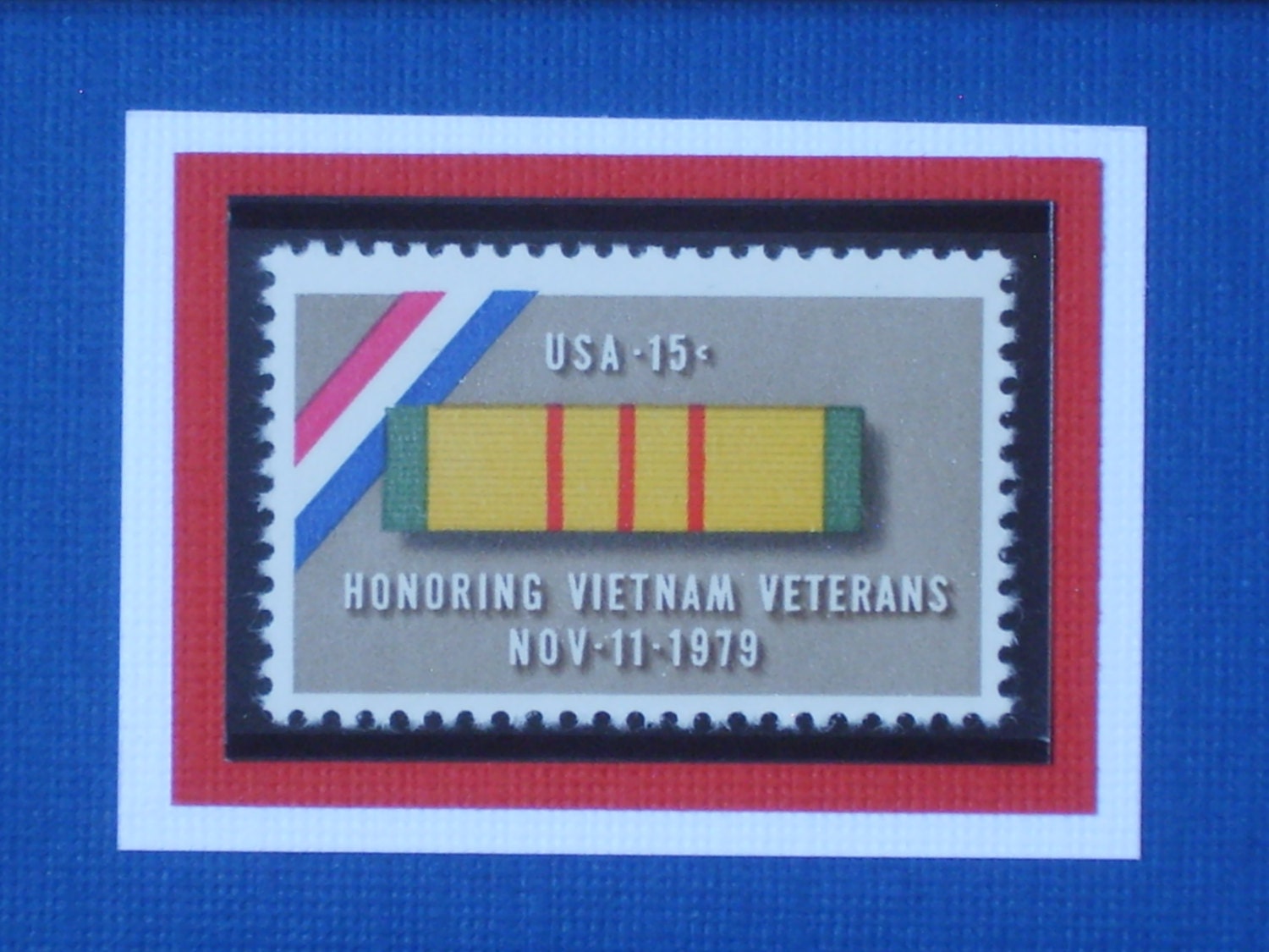 Vintage Vietnam Veterans Stamp Honoring Those Who Served