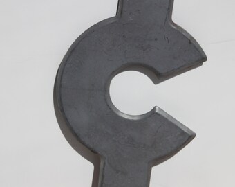 Metal letter. Metal sign. Metal cent sign. Vintage metal letter ...