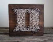 Items similar to String Art 12"x12" Duke Blue Devils Reclaimed Wood ...
