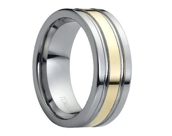High Polish Tungsten Wedding BandTungsten by Lasercraftdesign