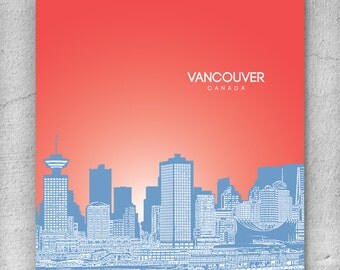 Montreal Canada Skyline Poster / Office Home Nursery Art Print