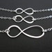 THREE Sterling Silver Infinity Necklace Set. by PetiteBoutique02