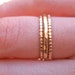 Bold Statement 3 stackable 14k GF rings Hammered