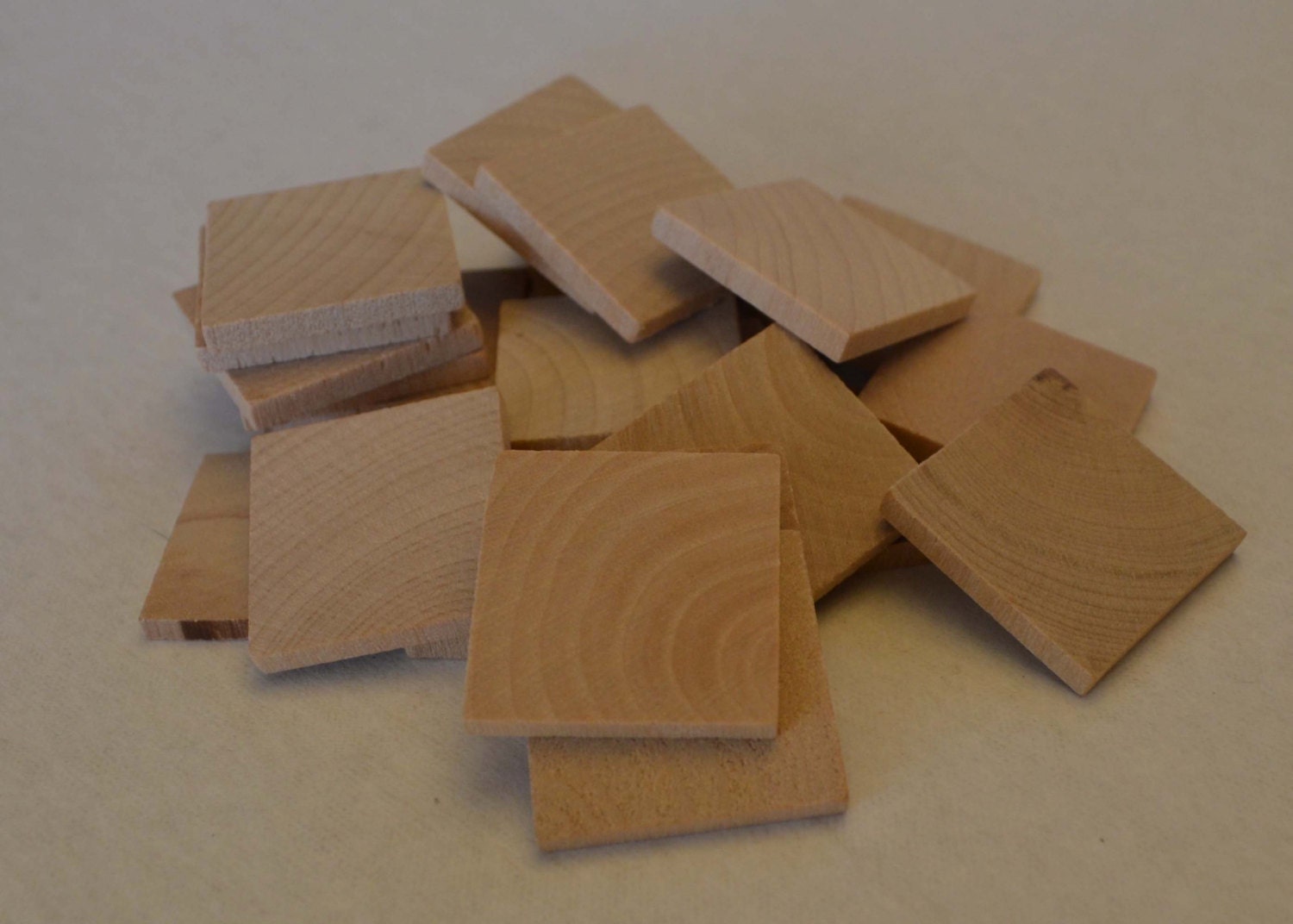 1 Wood Squares Set of 25 Wood Tiles Unfinished