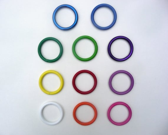 Items similar to 2" Multi Colored Metal O Rings on Etsy