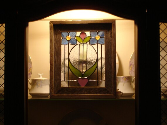 Stained Glass Panel by HappyArtGlass on Etsy