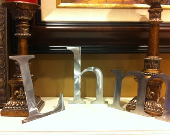 6" Galvanized Metal Letters and Numbers A,B,C,D,E,F,G,H,I,J,K,L,M,N,O,P ...