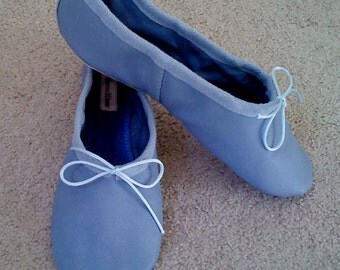Purple Satin Ballet Slippers Full Sole by GrandGear on Etsy