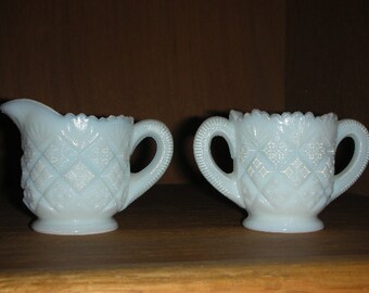 Miniature milk glass | Etsy