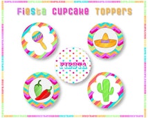 Popular items for fiesta cupcake toppers on Etsy