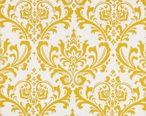 Popular items for yellow damask fabric on Etsy