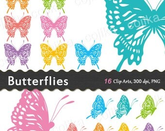 Butterfly clip art | Etsy