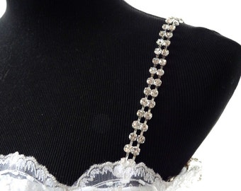 Rhinestone Bra Straps - Fancy large stone -One size fits all.