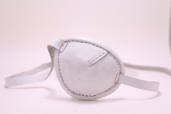 White leather eye patch