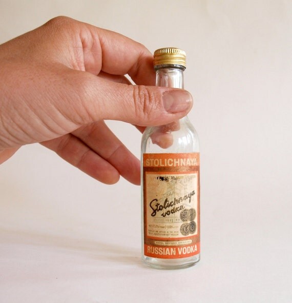 Items similar to Vintage Bottle from USSR, Russian Vodka, souvenir ...