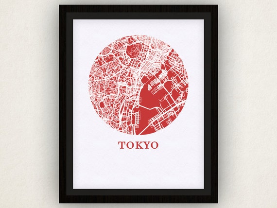 Tokyo Map Print City Map Poster by OMaps on Etsy