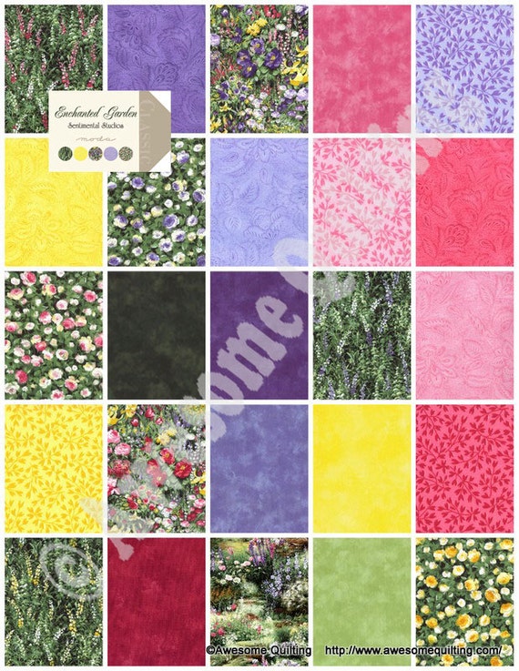 Charm Pack Enchanted Garden MODA quilting fabric