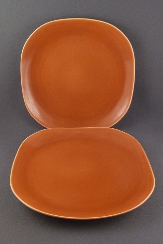 Items similar to Red Wing Quartette dinner plates in Copper Glow, set ...