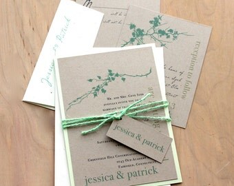 Popular items for mint invitation on Etsy