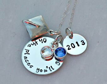 Personalized Necklace - Graduation Necklace - High School Necklace ...