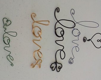 Wire word sign | Etsy