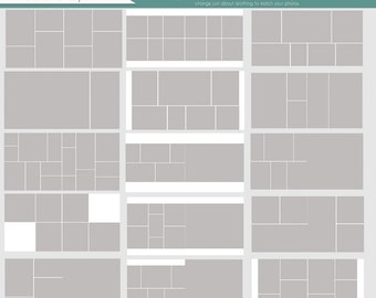 10x10 Album SIMPLE double page spread Templates by ahappyphoto